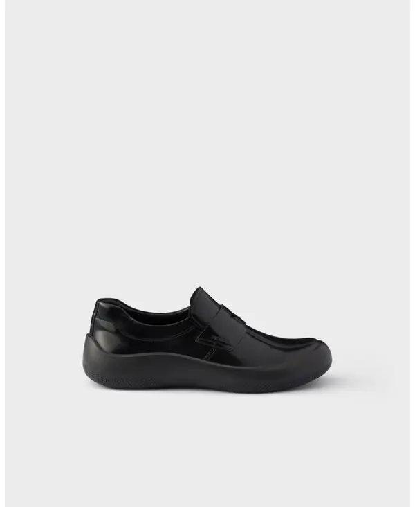 Prada Brushed Leather Loafers