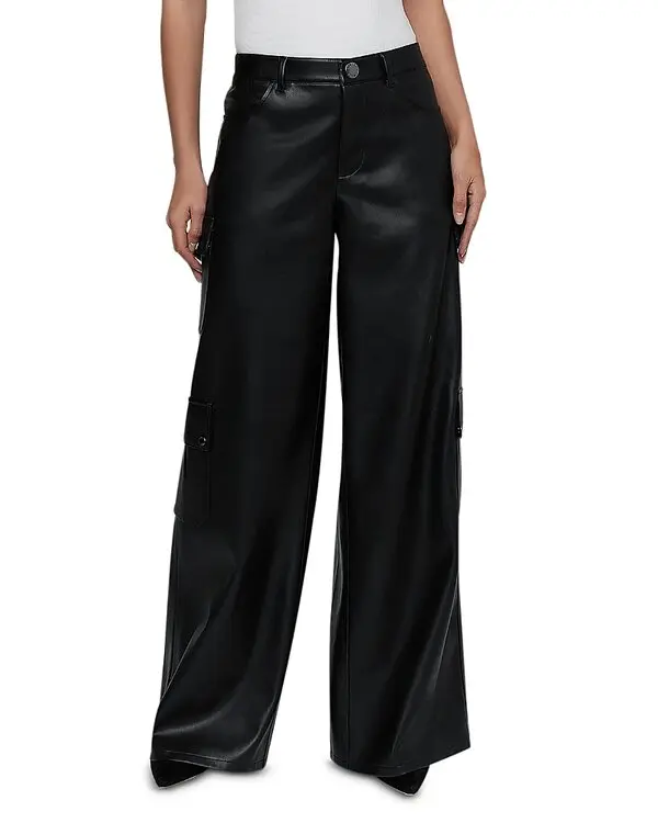L'Agence Isolde Faux Leather Cargo Pants