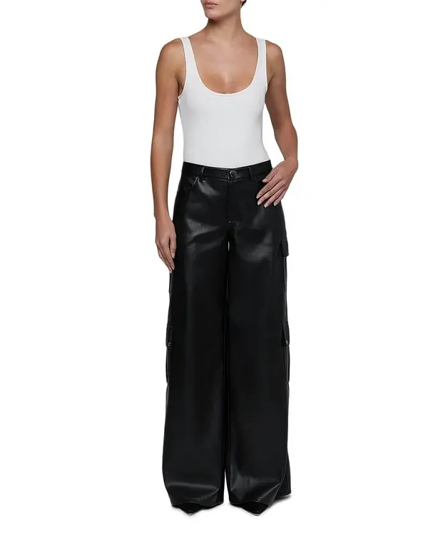 L'Agence Isolde Faux Leather Cargo Pants