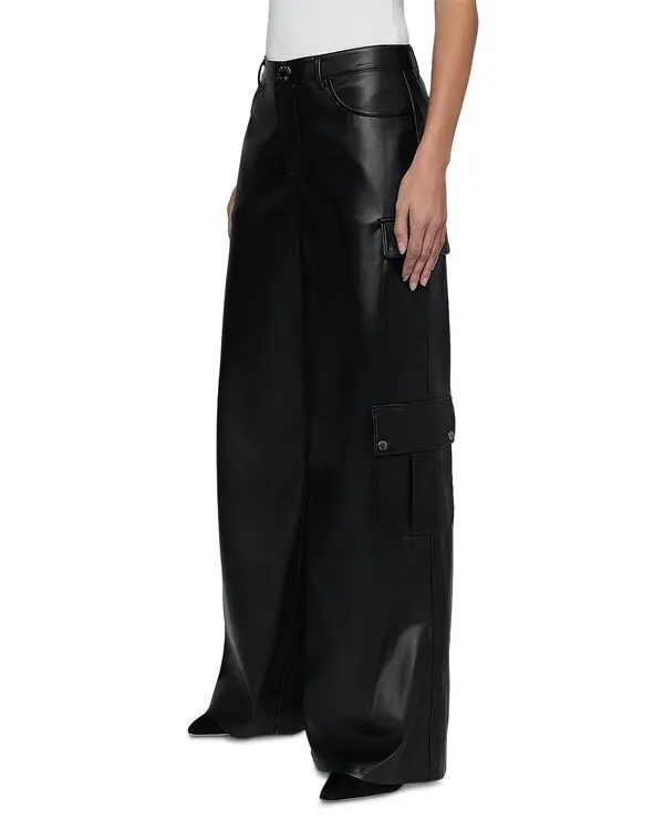 L'Agence Isolde Faux Leather Cargo Pants