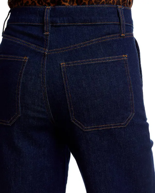 FRAME Le Pixie Slim Palazzo Pintuck Pocket High Rise Jeans