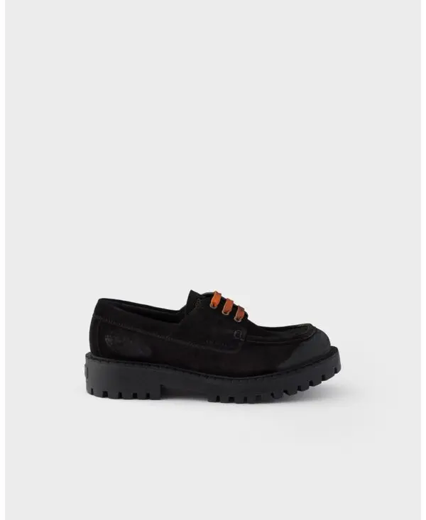 Prada Waxed Suede Lace-up Shoes - Black