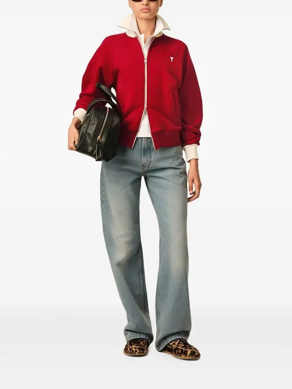AMI Paris De Coeur Zipped Sweatshirt