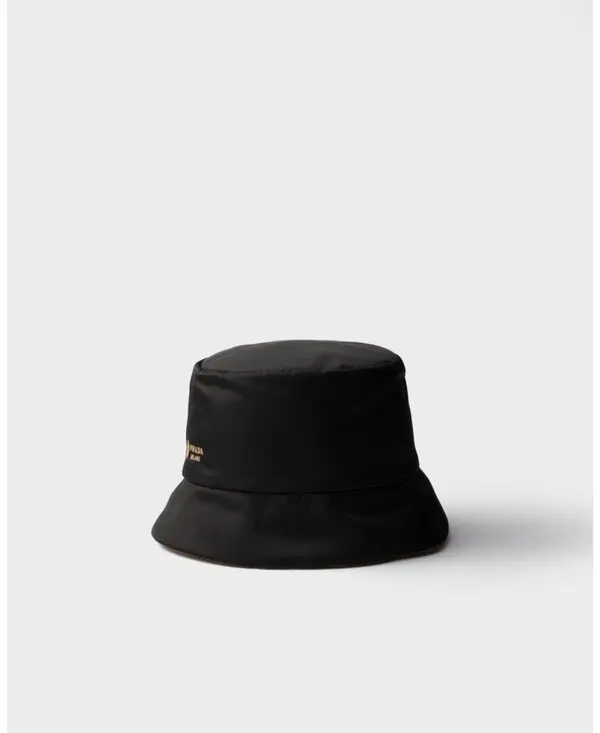 Prada Reversible Re-nylon And Camel-hair Bucket Hat