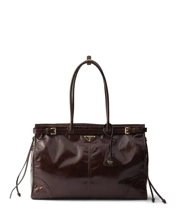 Prada Bonnie Extra-large Leather Bag - Brown