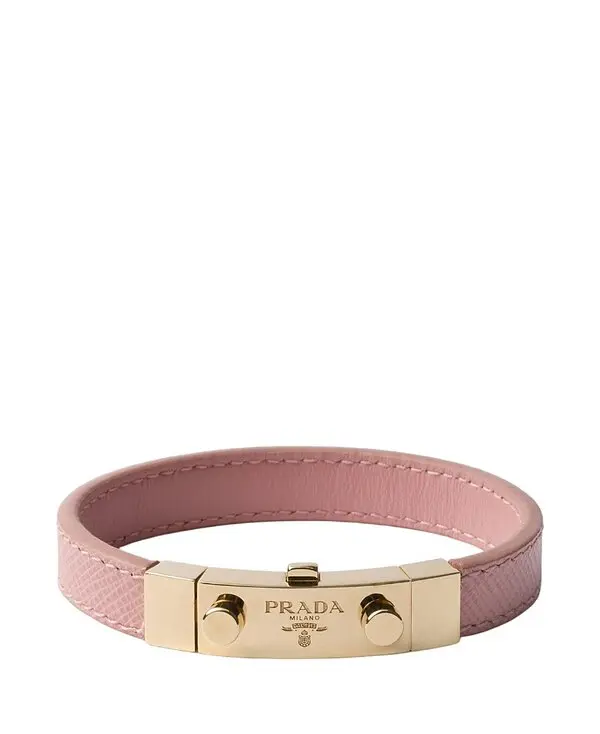 Prada Saffiano Leather Bracelet - Peach