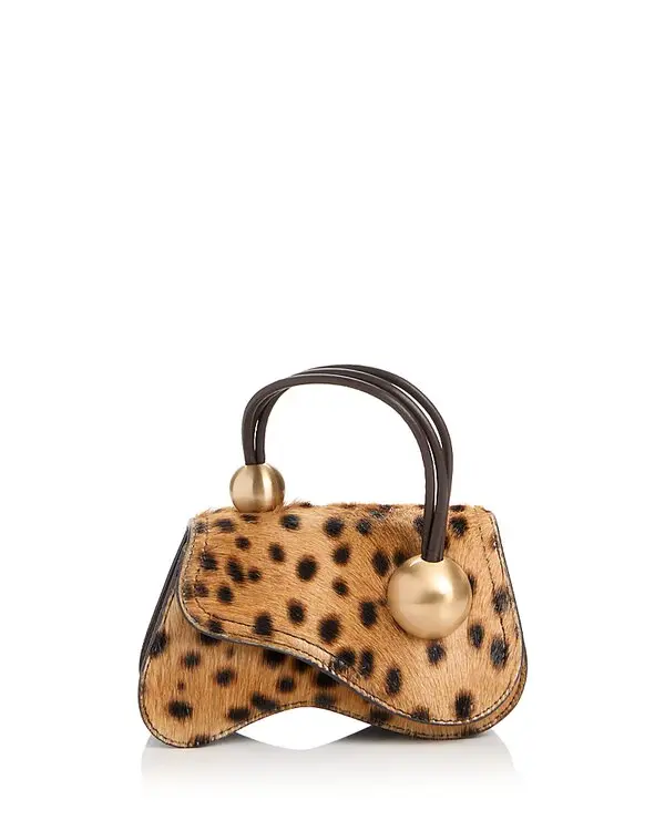 Cult Gaia Kazia Nano Calf Hair Crossbody Bag - Cheetah