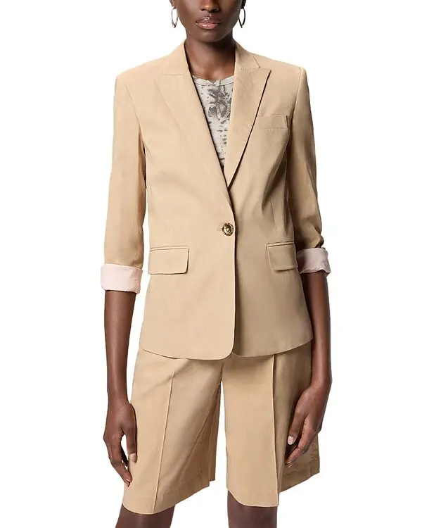 Pinko Freda Stretch Linen Blend Jacket