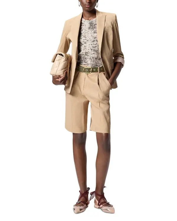 Pinko Freda Stretch Linen Blend Jacket