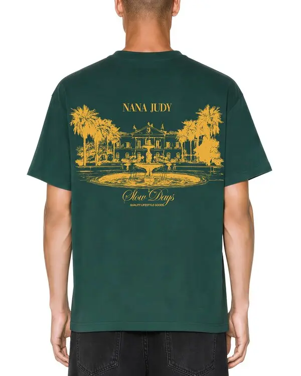 NANA JUDY Relaxed Fit Manoir Graphic Tee - Emerald