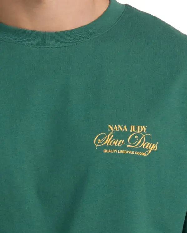 NANA JUDY Relaxed Fit Manoir Graphic Tee - Emerald
