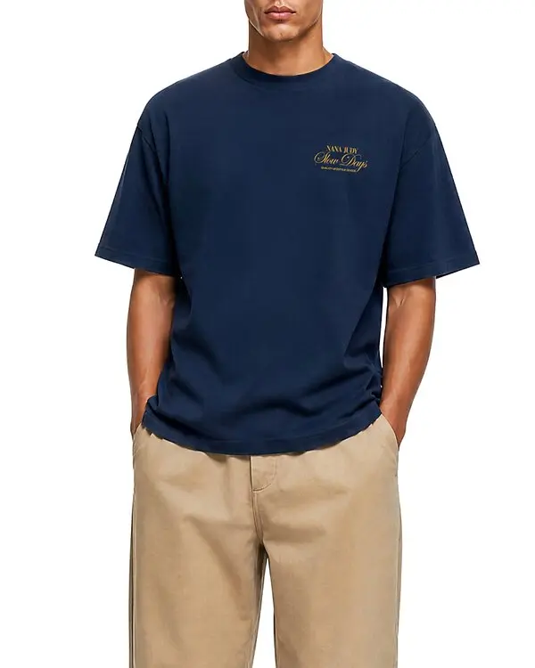 NANA JUDY Relaxed Fit Manoir Graphic Tee - Navy