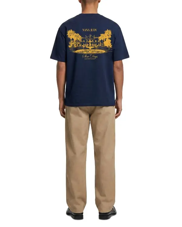 NANA JUDY Relaxed Fit Manoir Graphic Tee - Navy