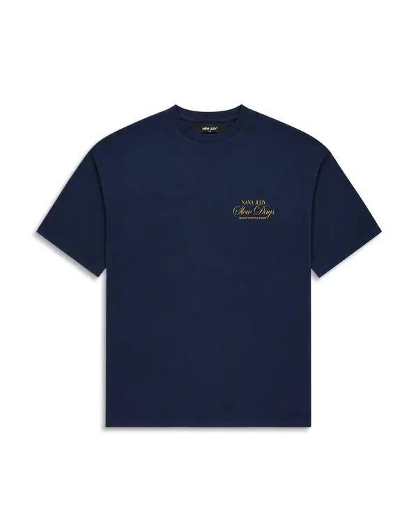 NANA JUDY Relaxed Fit Manoir Graphic Tee - Navy