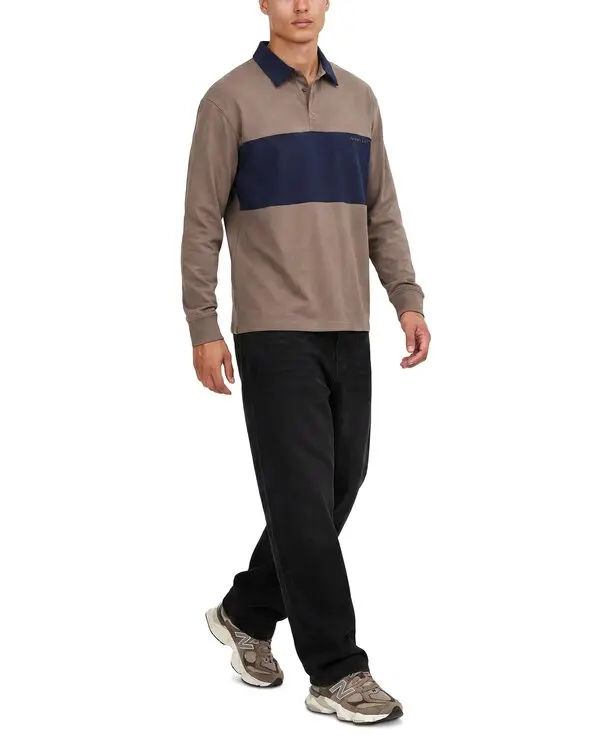 NANA JUDY Relaxed Fit Le Val Rugby Polo Shirt - Brown