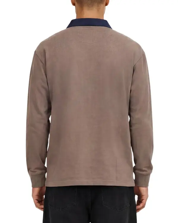NANA JUDY Relaxed Fit Le Val Rugby Polo Shirt - Brown