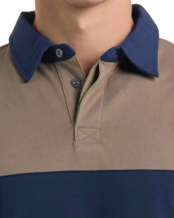 NANA JUDY Relaxed Fit Le Val Rugby Polo Shirt - Brown