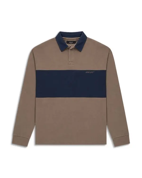 NANA JUDY Relaxed Fit Le Val Rugby Polo Shirt - Brown