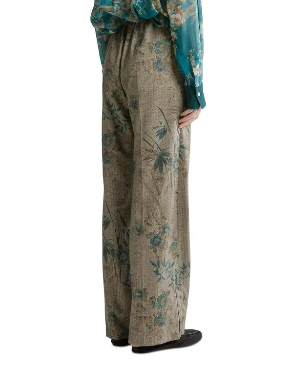 FORTE_FORTE Le Bambou Secret Print Chevron Elasticated Pants