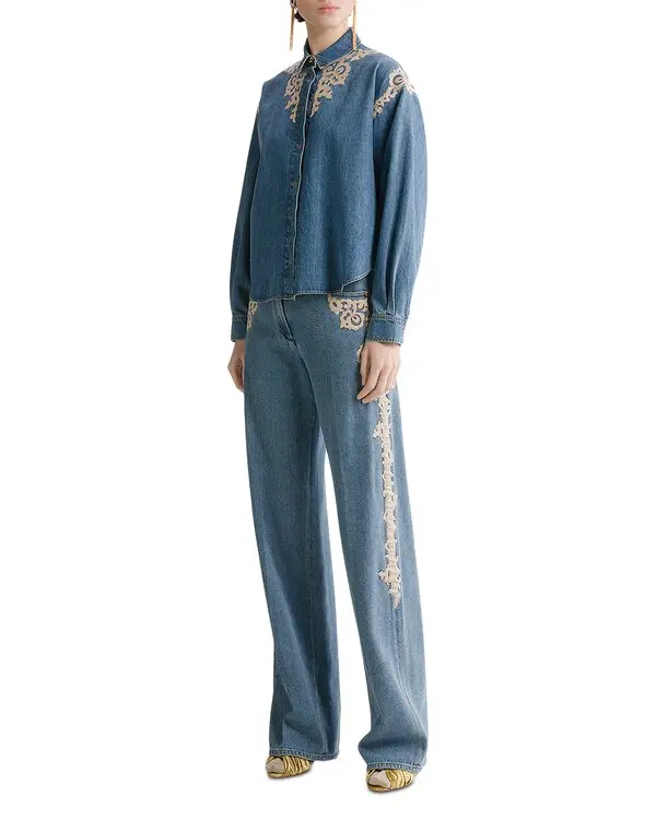 FORTE_FORTE Cavalry High Rise Embroidered Jeans