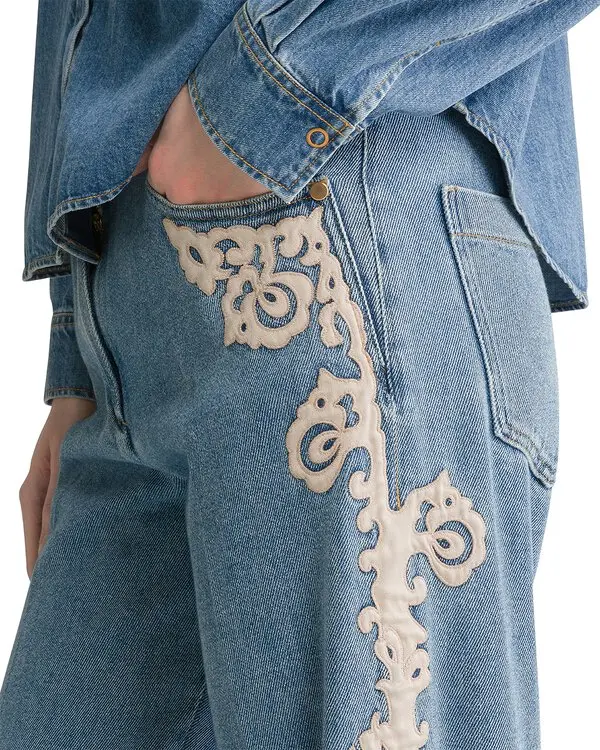 FORTE_FORTE Cavalry High Rise Embroidered Jeans
