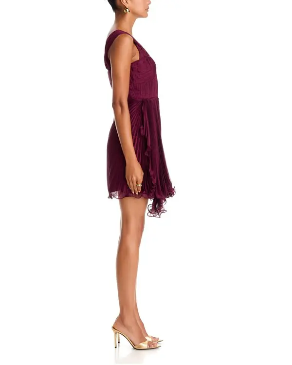 AMUR Nova Pleated Mini Dress