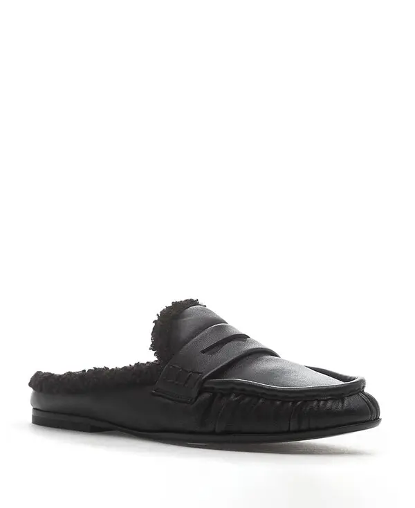275 CENTRAL Vivien Fur Mule - Black