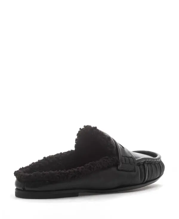 275 CENTRAL Vivien Fur Mule - Black