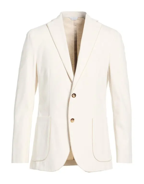 Boglioli Blazer Cream Size Cotton, Linen, Elastane