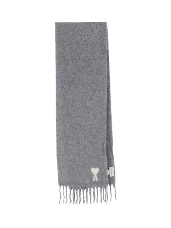 AMI Paris De Coeur Wool Scarf
