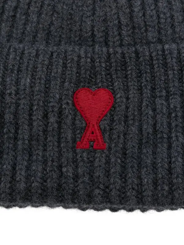 AMI Paris De Coeur Wool Beanie