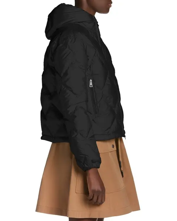 Moncler Arvouinne Hooded Triangle Quilted Short Down Jacket