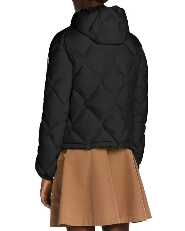 Moncler Arvouinne Hooded Triangle Quilted Short Down Jacket