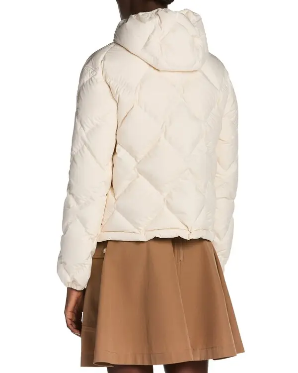 Moncler Arvouinne Hooded Quilted Short Down Jacket - Cream