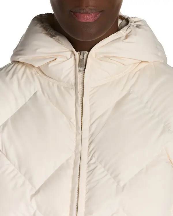 Moncler Arvouinne Hooded Quilted Short Down Jacket - Cream