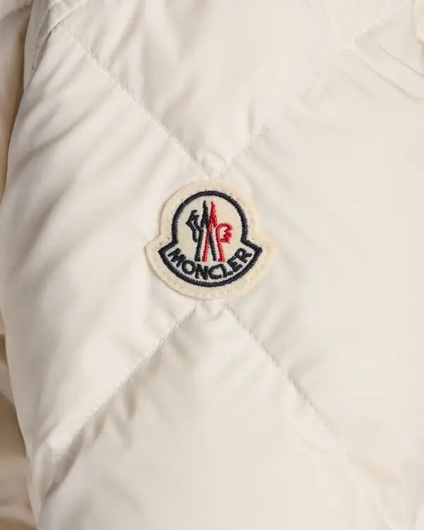 Moncler Arvouinne Hooded Quilted Short Down Jacket - Cream