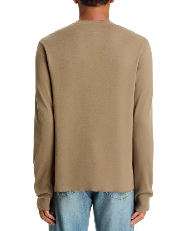 Rag & Bone Luxe Waffle Cotton Henley Shirt