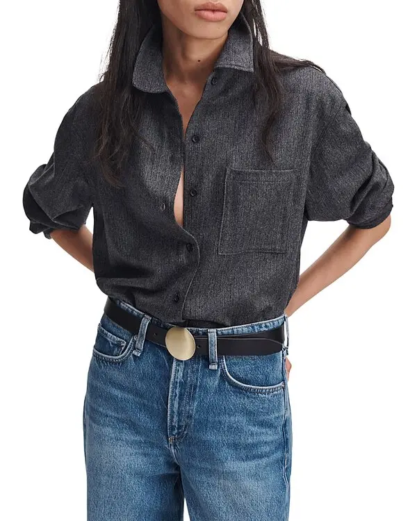 Rag & Bone Connie Tailored Wool & Cashmere Blend Shirt