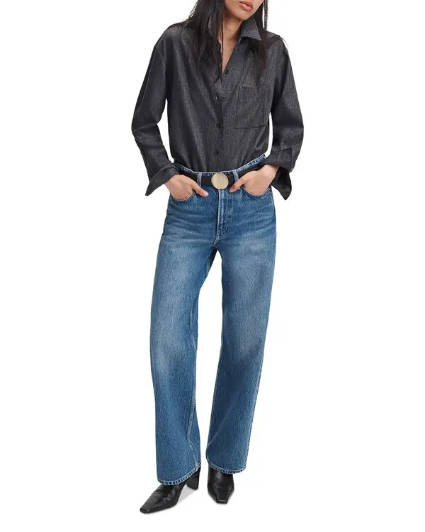 Rag & Bone Connie Tailored Wool & Cashmere Blend Shirt