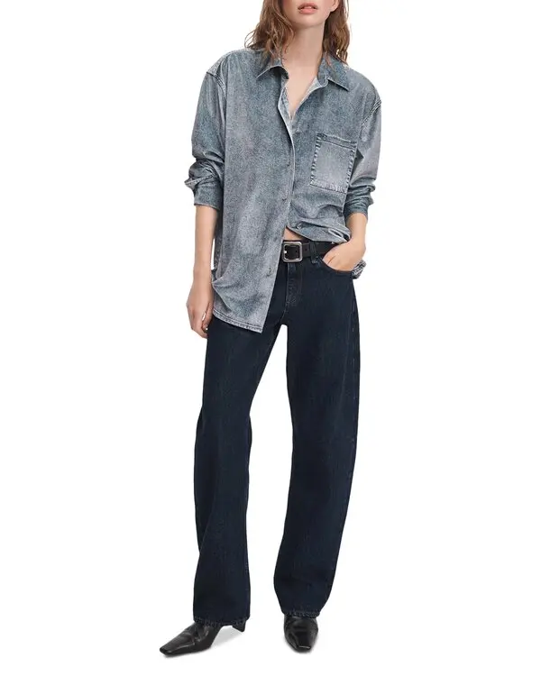 Rag & Bone Connie Velvet Button Down Shirt
