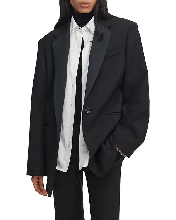 Rag & Bone Goldie Single Button Blazer - Black