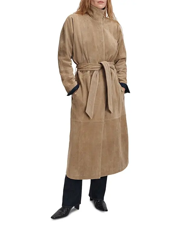 Rag & Bone Marlene Suede Trench Coat - Tan