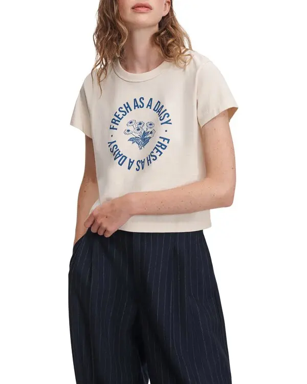 Rag & Bone Fresh As A Daisy Kelly Cotton Perfect Tee