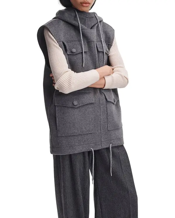 Rag & Bone Valerie Wool & Cashmere Blend Hooded Vest