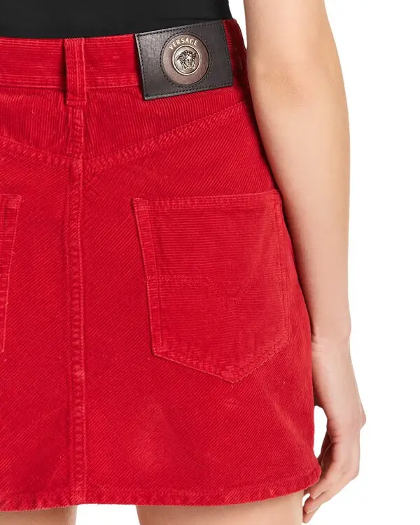 Versace Cotton Velvet Mini Skirt