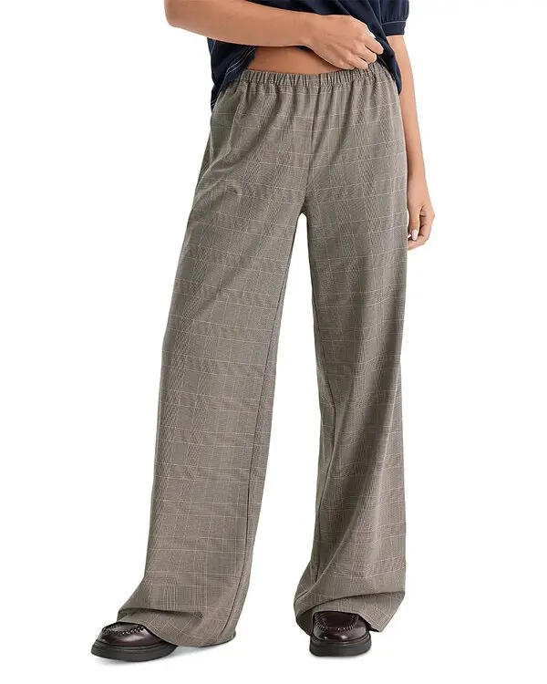 Good American The Pull On Plaid Trousers - Mini Plaid