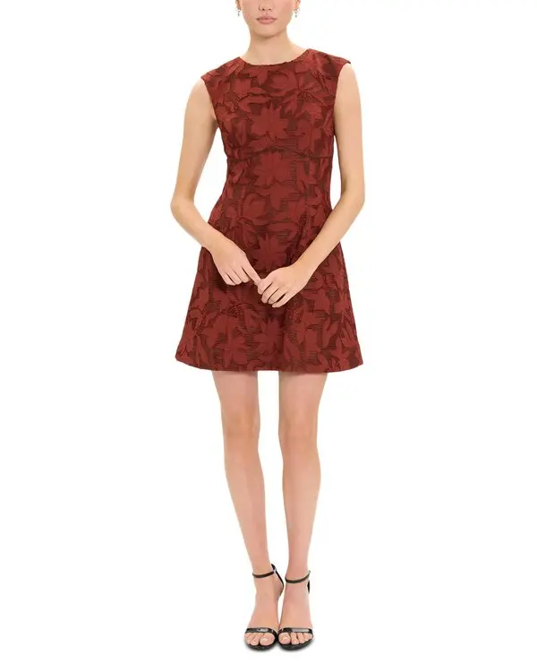 LUXELY Crochet Fit & Flare Mini Dress