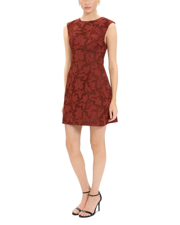 LUXELY Crochet Fit & Flare Mini Dress