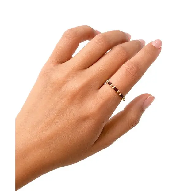 Meira T 14k Yellow Garnet Band