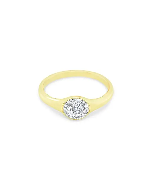 Meira T 14k Yellow Diamond Cluster Pinky Ring, 0.10 Tcw - Gold
